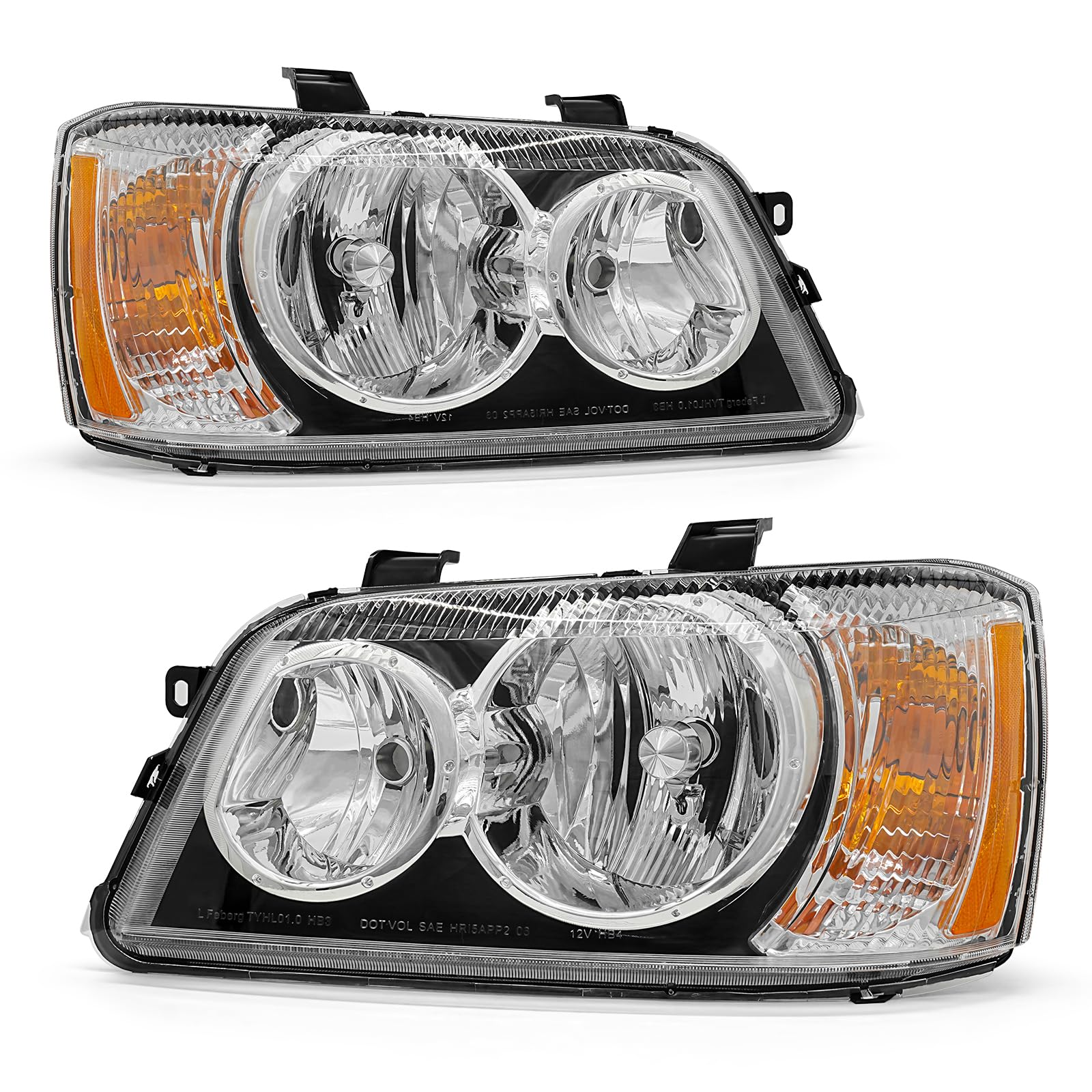 ADCARLIGHTS Headlights Compatible with 2001 2002 2003 Toyota Highlander ...