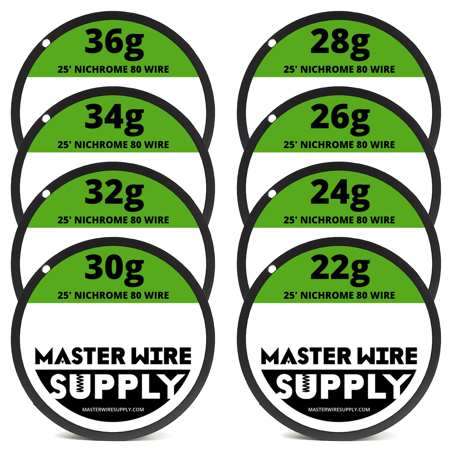 Mua Nichrome 80 Wire Sample Pack 25' Each 22,24,26,28,30,32,34,36 Gauge ...