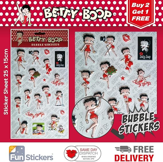 Amazon.com: Betty Boop Stickers Bubble 3001: Toys & Games