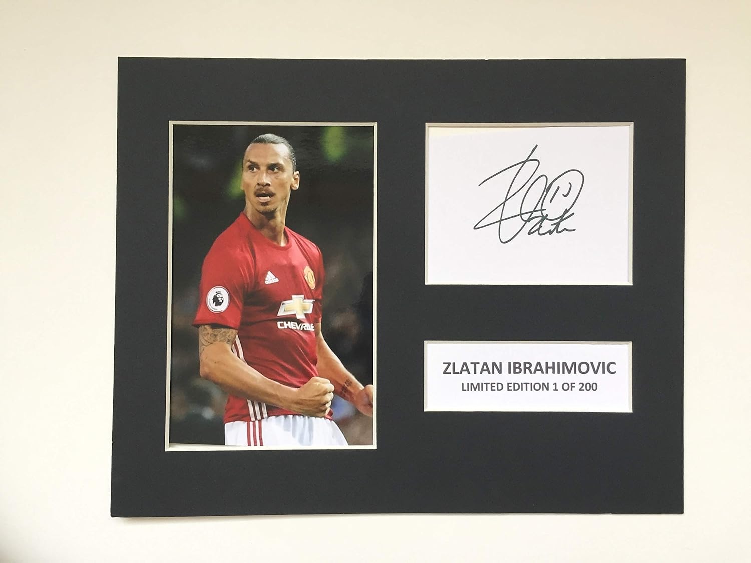 LIMITED EDITION ZLATAN IBRAIMOVIC MAN UTD MANCHESTER UNITED SIGNED ...