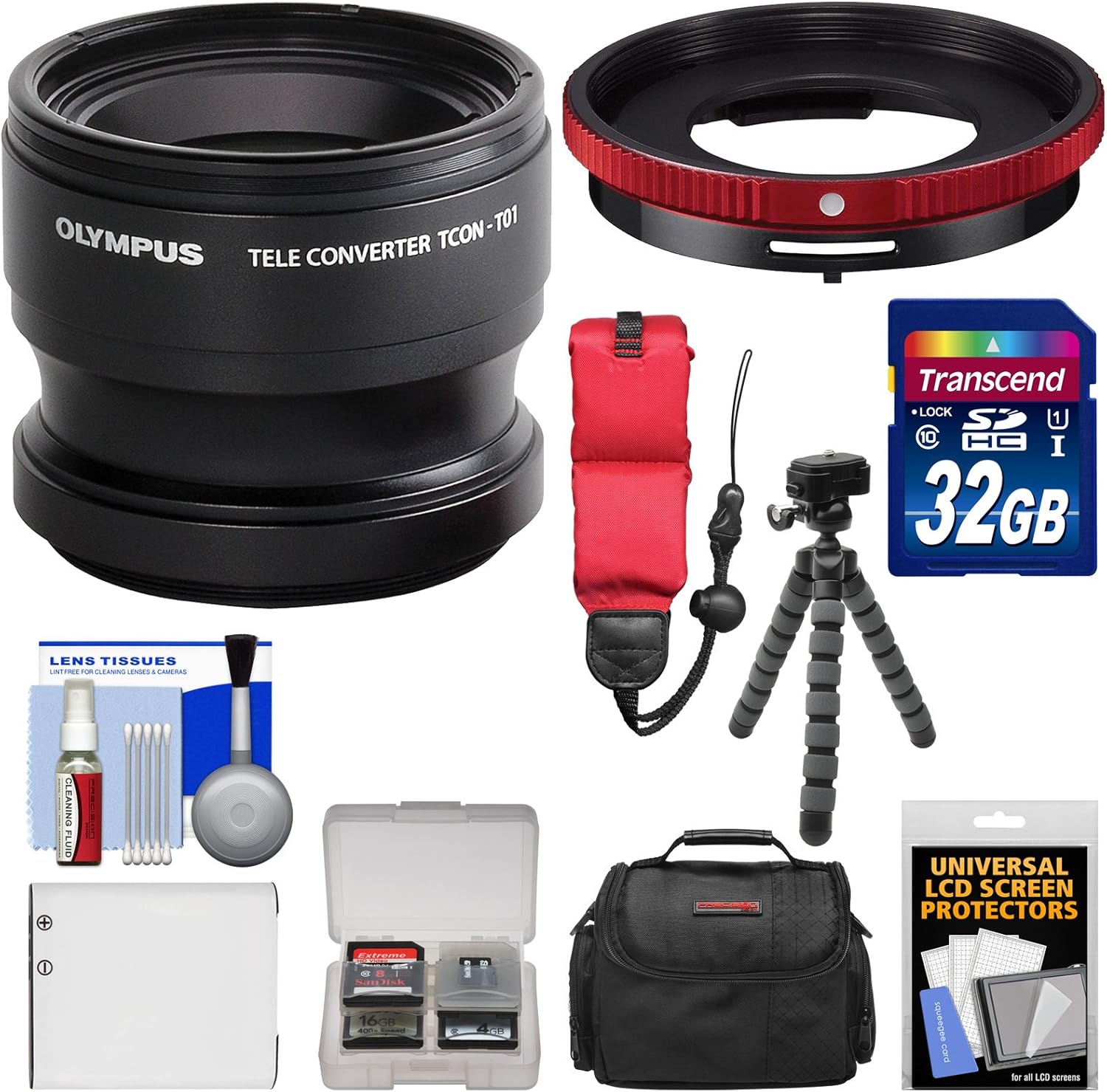 Olympus TCON-T01 Lente teleconvertidor y CLA - T01 Anillo Adaptador ...