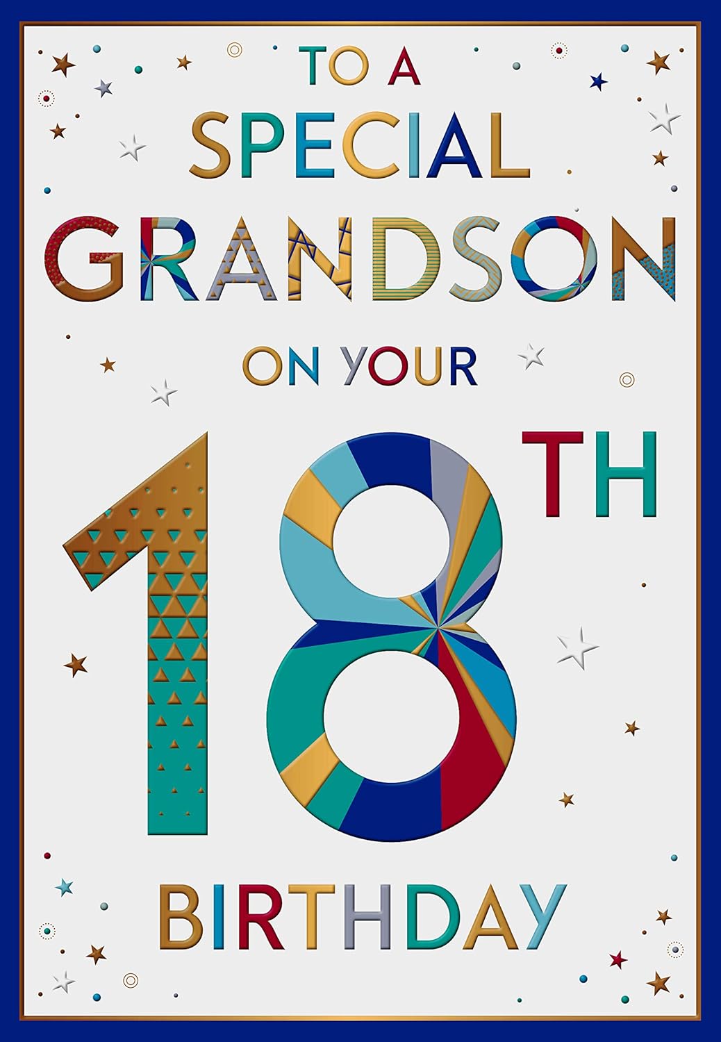Grandson 18th Birthday Card 9 X 6 25 Inches Words And Wishes