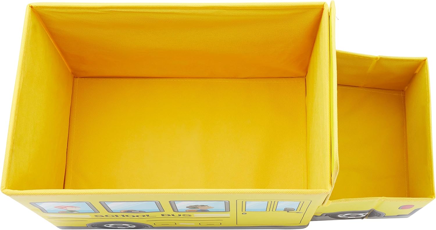 Bieco Storage Box with seat School Bus Stool with Storage Space and ...