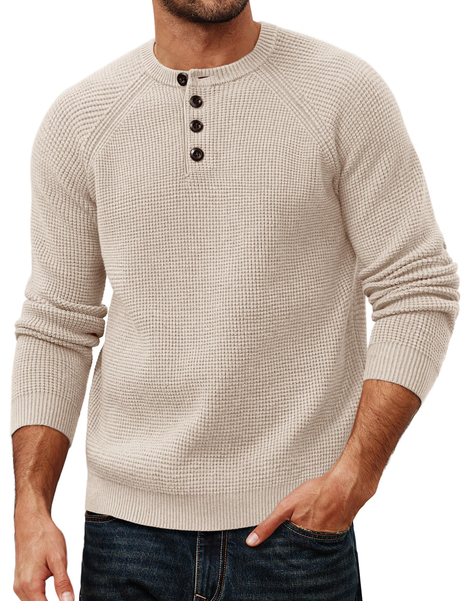 PJ PAUL JONES Sweaters for Men Textured Knit Pullovers Long Sleeves ...