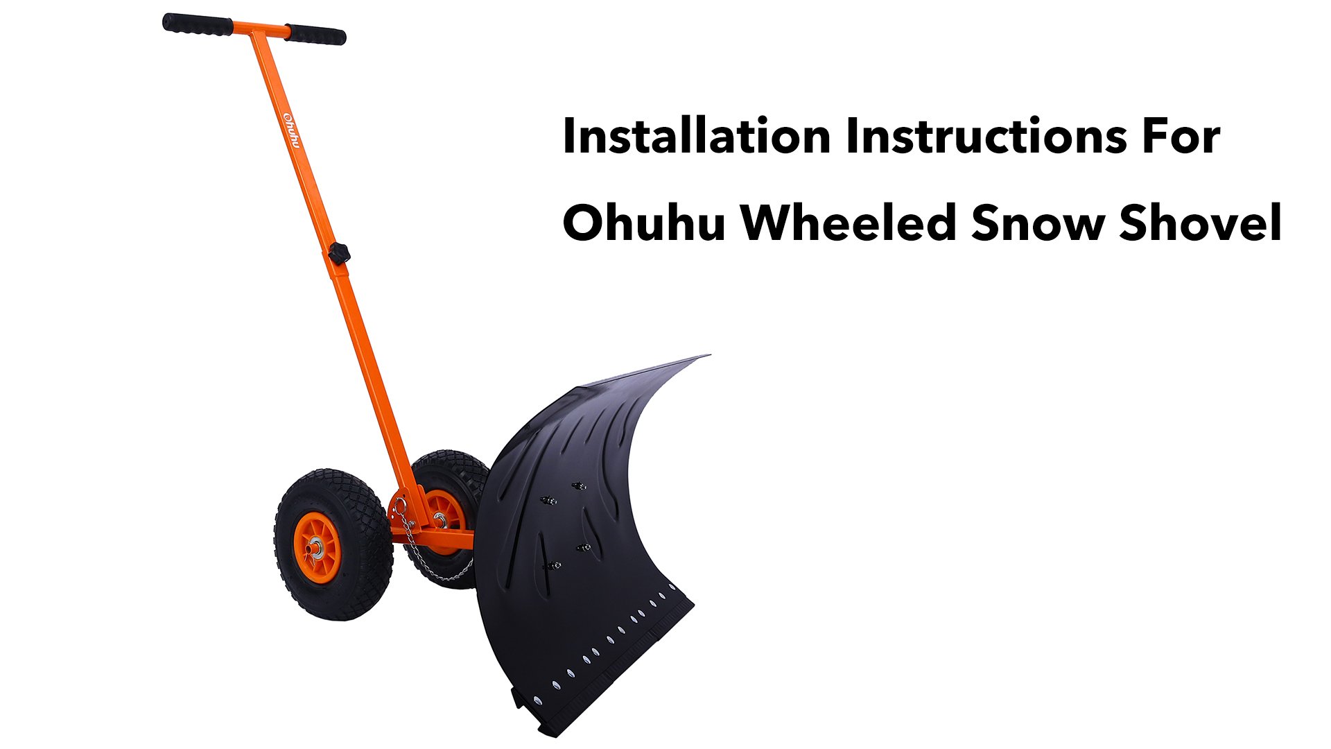 Watch Installation instruction for Ohuhu Wheeled Snow Shovel on Amazon Live