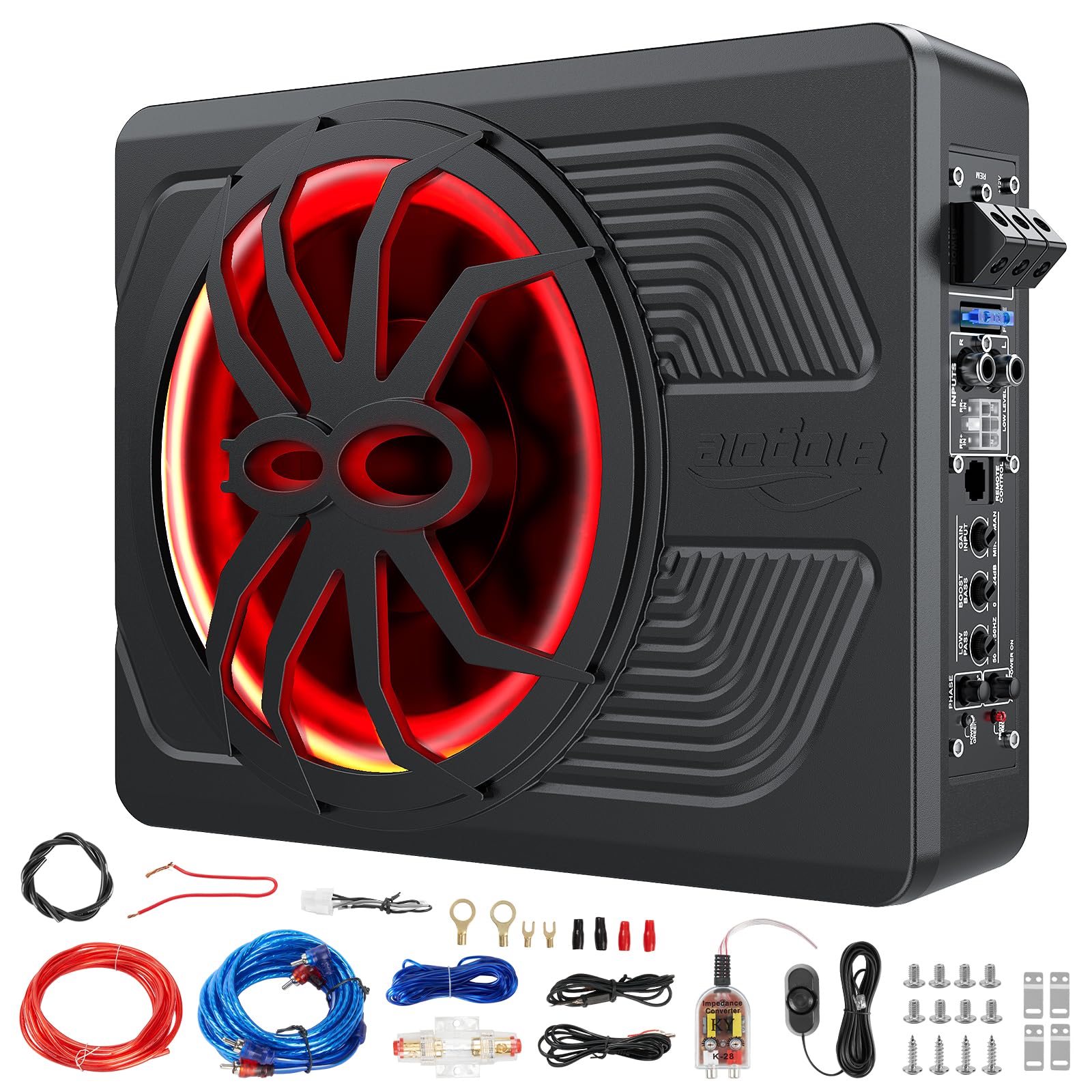 Blogole 8 Inch 800w Under Seat Subwoofer with Built-in Amp Combo, New ...