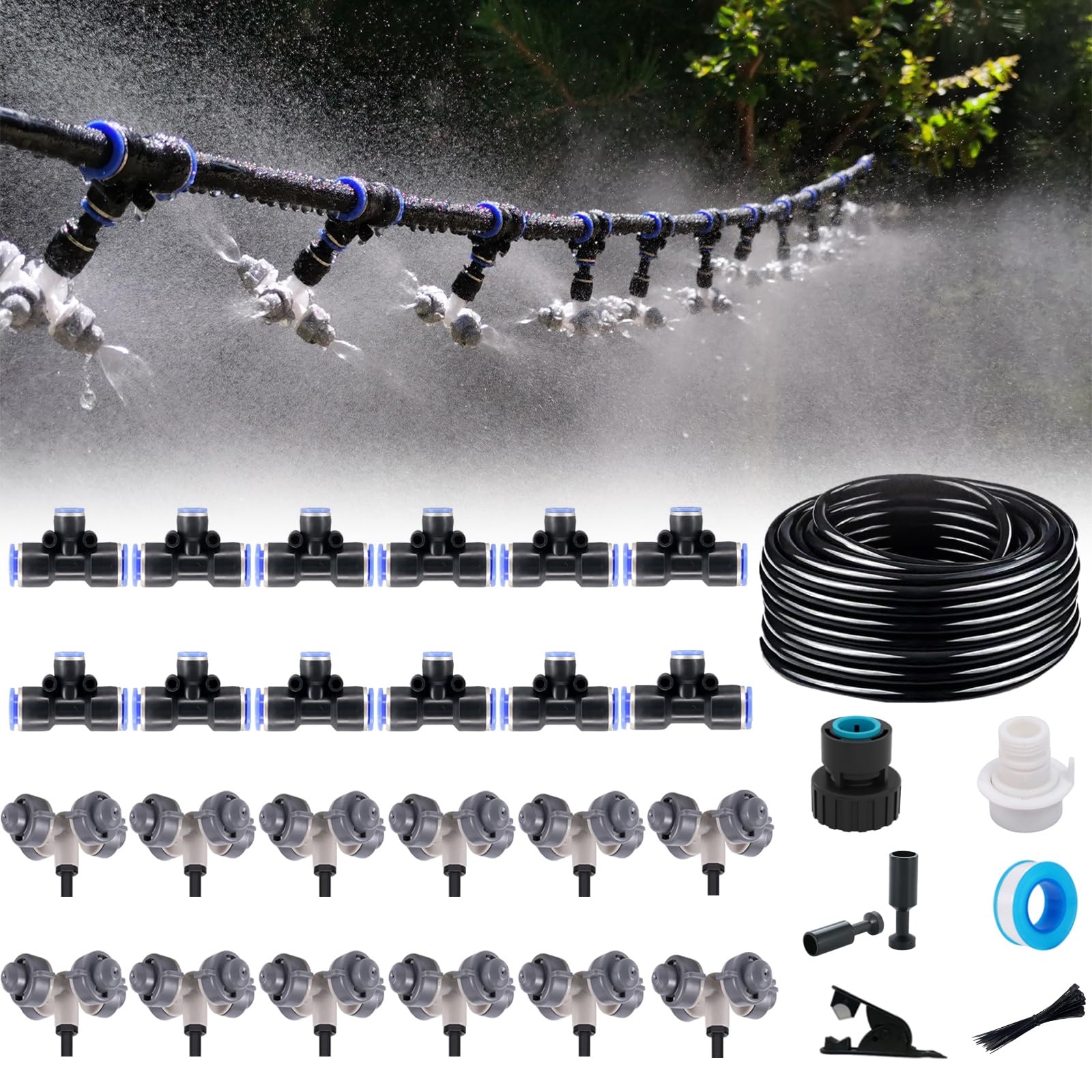 Drip Irrigation kit, Automatic Irrigation System with 49FT Blank ...
