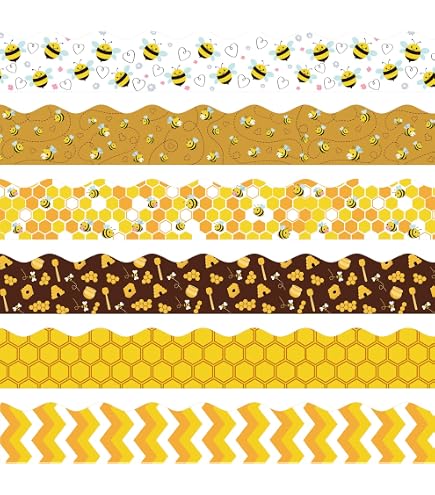 VABAMNA Bulletin Board Borders, 84 Feet Bee Themed Classroom