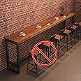 Amazon.com: Farmhouse Modern Solid Wood Bar Table Set - Industrial Dining Room Bar Table ...