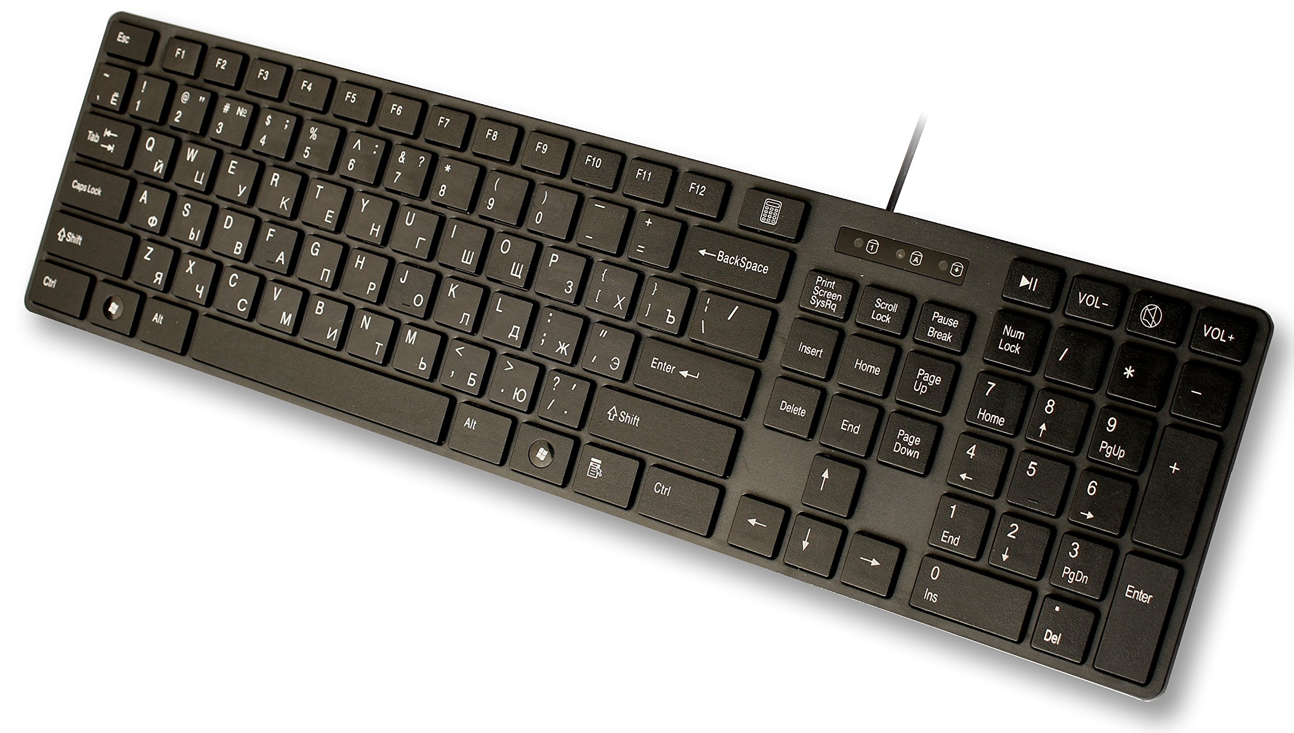 USB Keyboard Russian English Letters Characters Full Size Slim Desktop USB Keyboard Russian English Letters Characters Full Size Slim Desktop