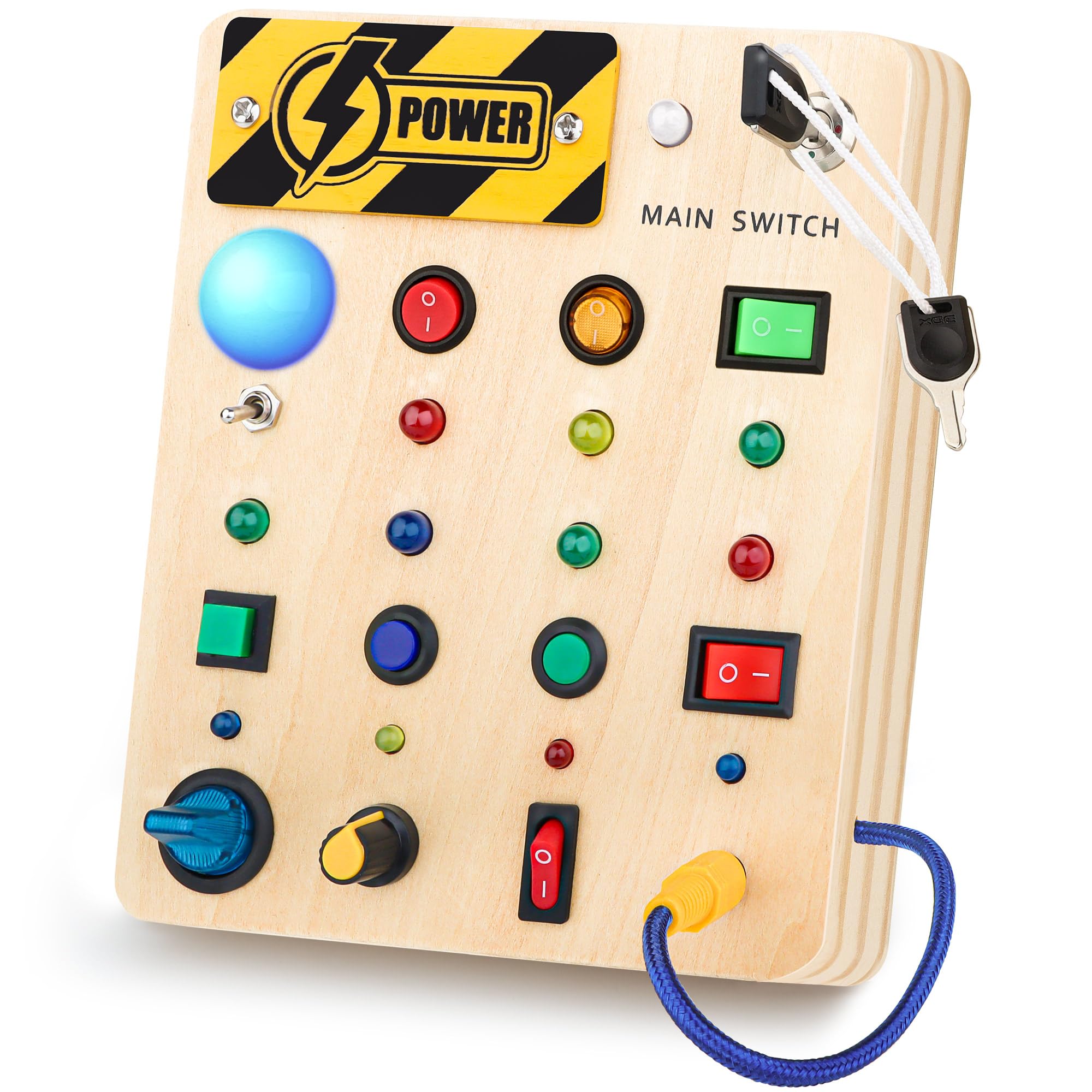 Hikoshi Toddler Busy Board 1 Year Old Montessori Switch Toy - Travel ...