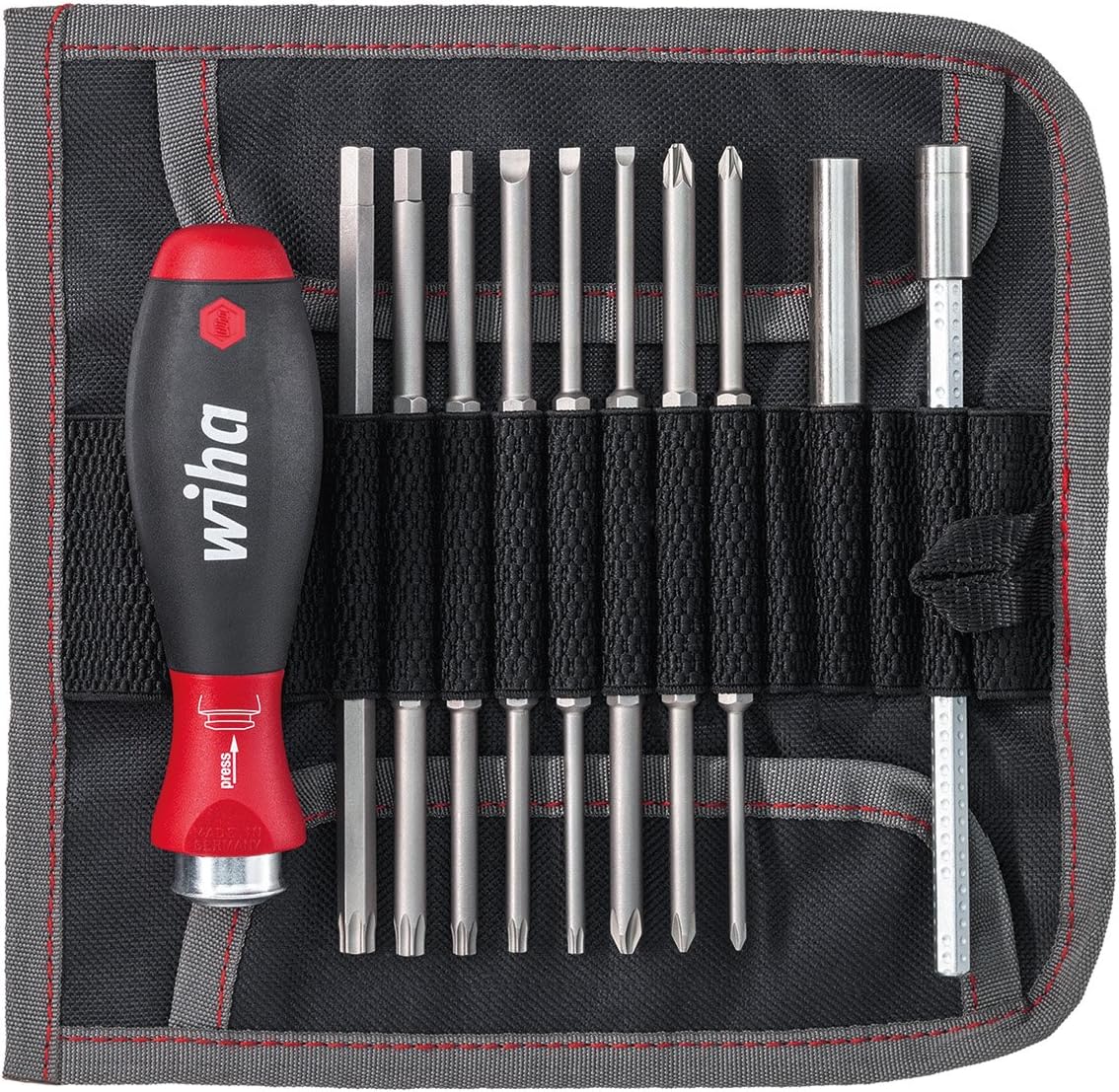 Wiha 79187T04 PH/PZ/Torx/SW Bit-Set, Red/Black, Set of 19 Pieces – BigaMart
