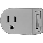GE Grounded Power Switch, Outlet Extender, 3-Prong, Easy to Install ...