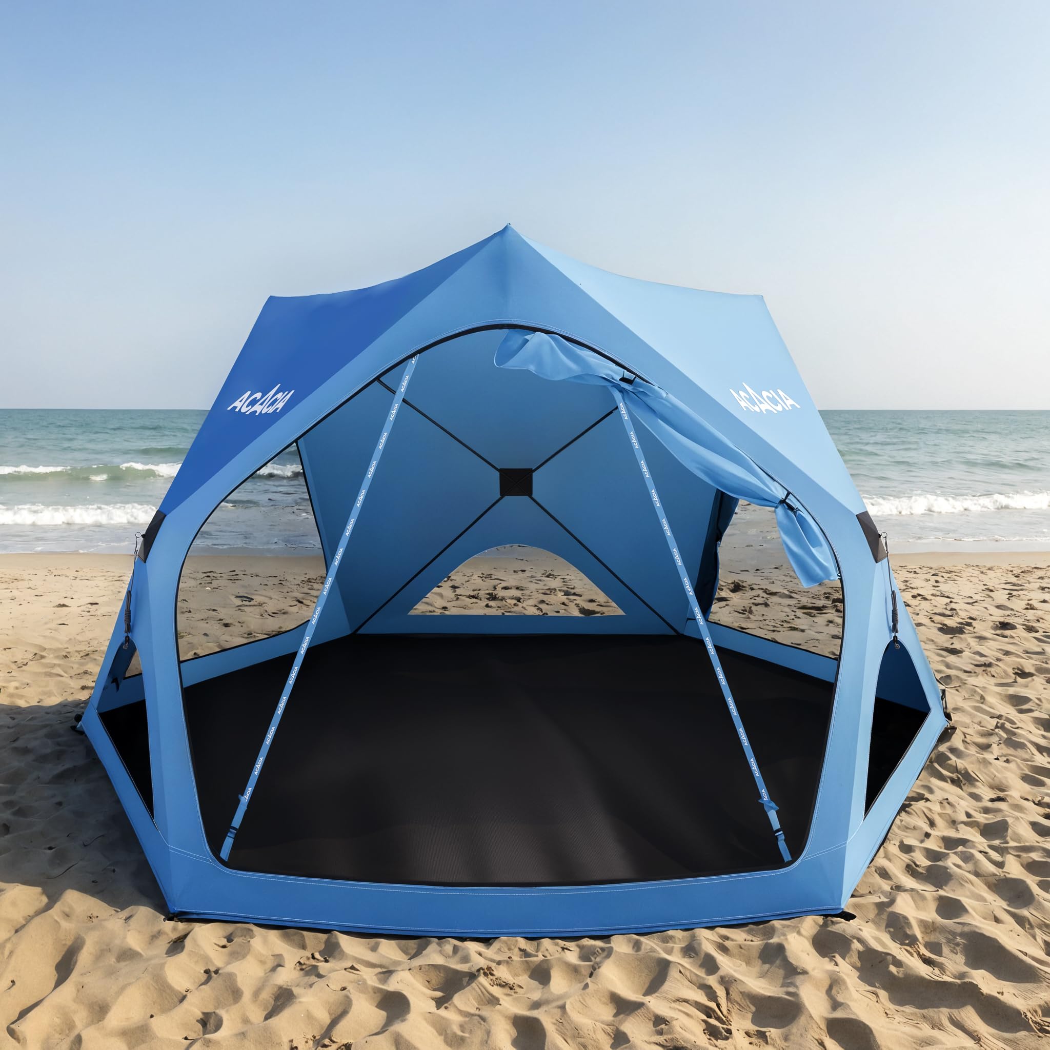 ACACIA Sun Shelter Pop up Beach Tent, 4-Person Portable Camping Tent ...