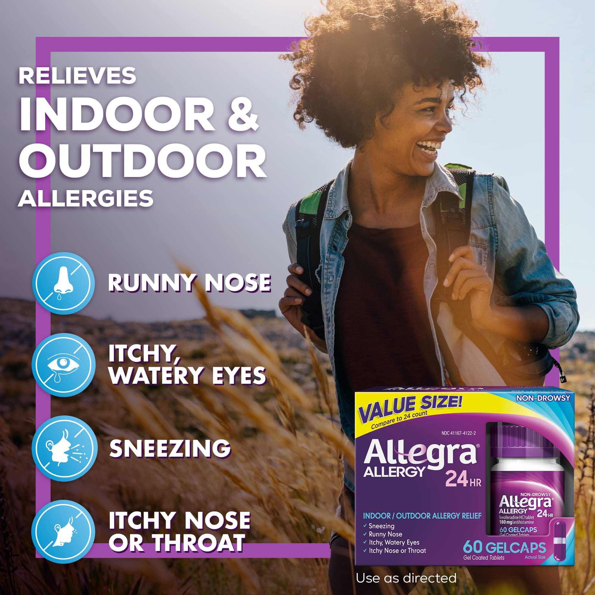 Mua Allegra Hives Non-Drowsy Antihistamine Tablets, 30-Count, 24HR ...
