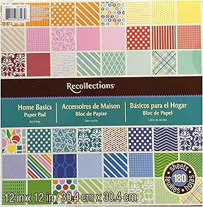 Amazon.com: Recollections Paper Pad 12 X12 180 Sheets HOME BASICS ...