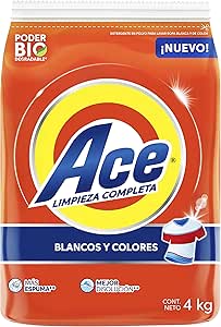 Ace Detergente En Polvo 4 Kg: Amazon.com.mx