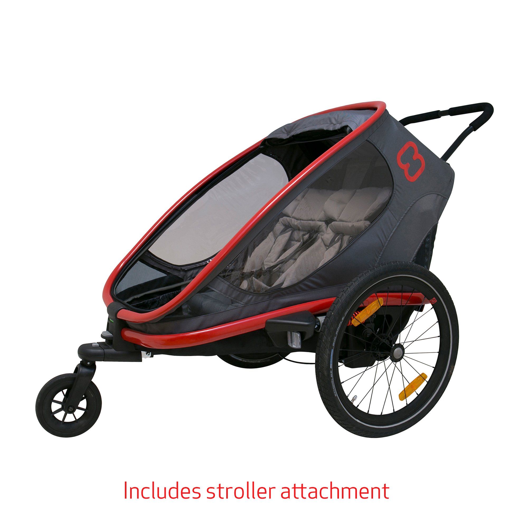 Hamax Outback Multi-Sport Child Bike Trailer + Stroller (Jogger Wheel Sold Separately) (Two ...