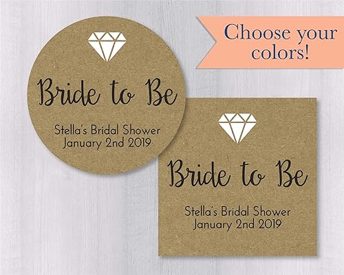 Amazon.com: Bride to Be White Ink on Kraft Stickers/Labels (#626-KR ...