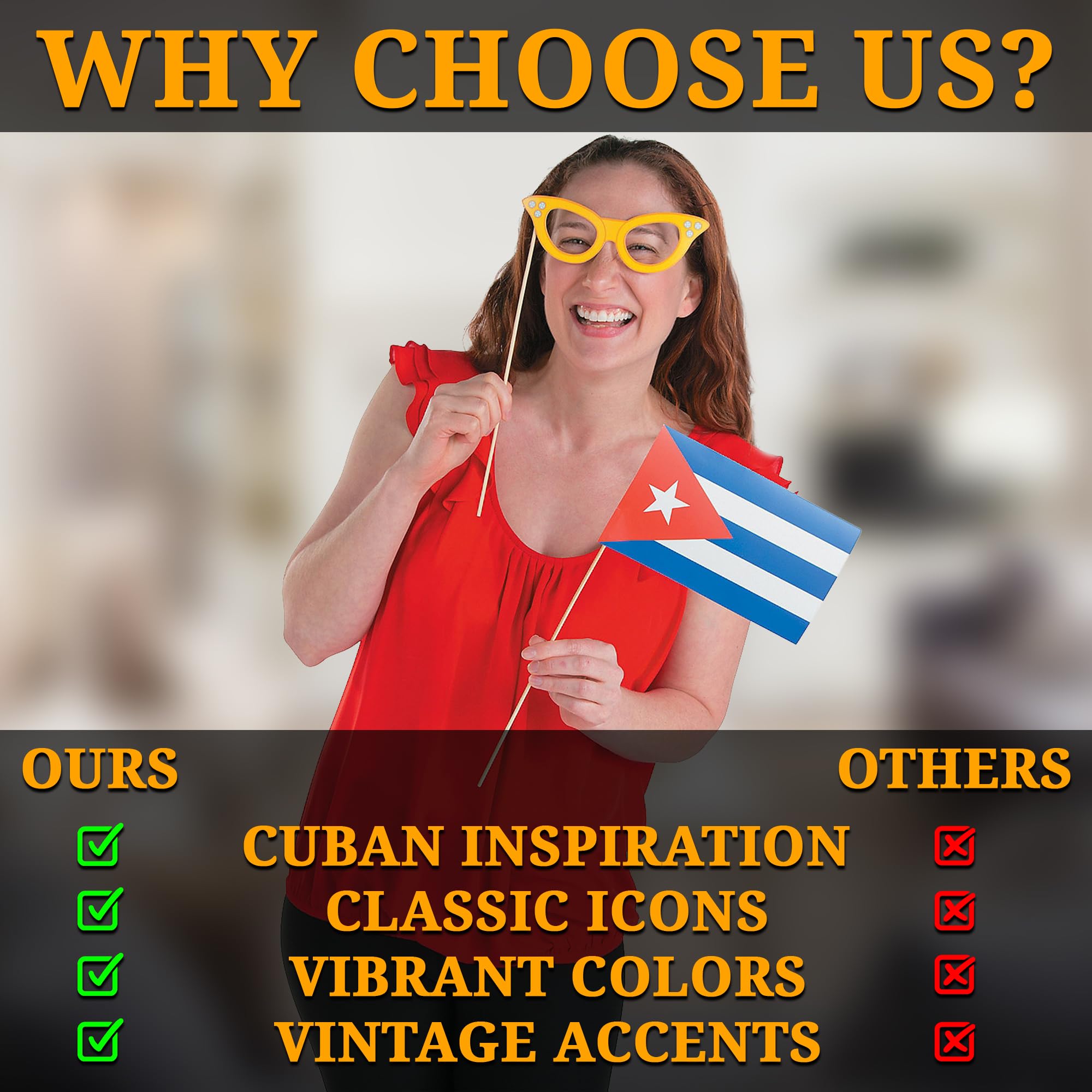 Mua Havana Cuban Theme Party Photo Booth Props (Set of 12) Havana ...