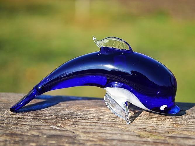 Amazon.com: Glass Dolphin Figurine Sea Animals Glass Dolphins Gift for ...