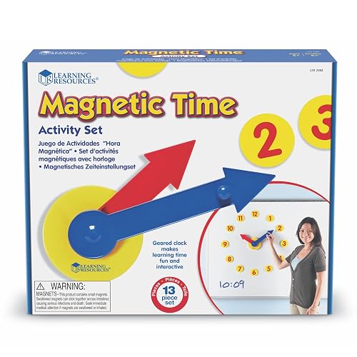 Learning Resources Magnetic Time Activity Set, Homeschool, Time Telling ...