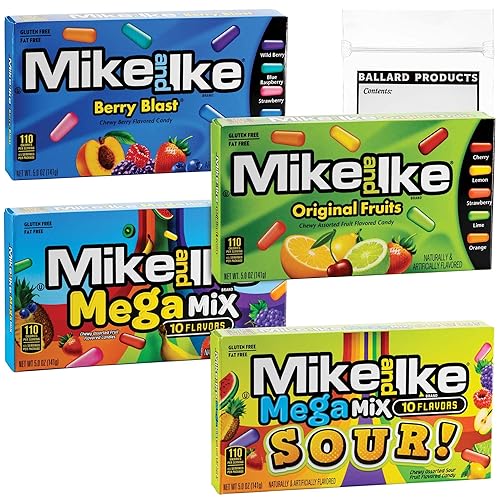Mike and Ike Movie Theater Chewy Candy Variety - Old Fashioned Candy ...