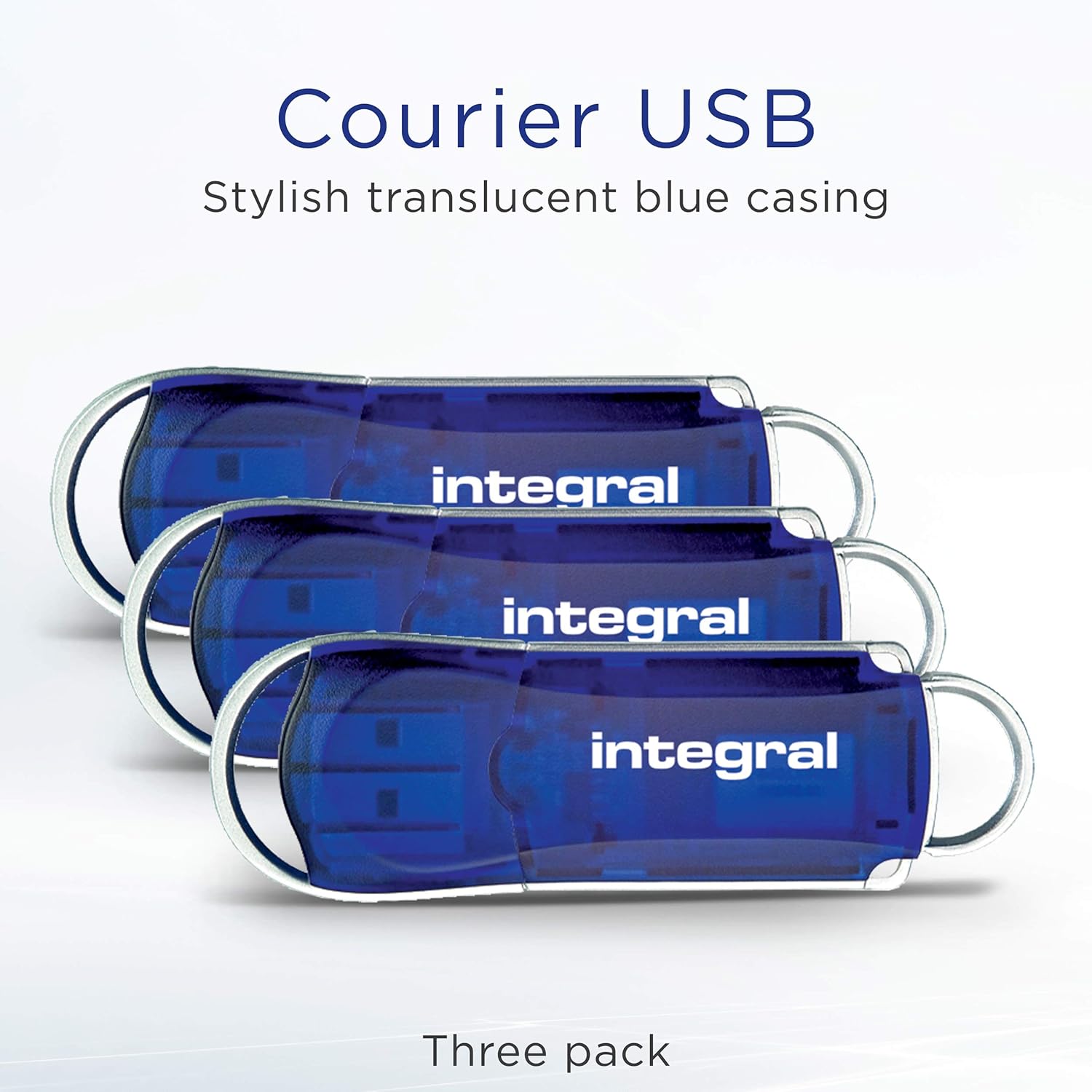 Integral 64GB 3Pack USB Memory 2.0 Flash Drive Courier Blue: Amazon.co ...