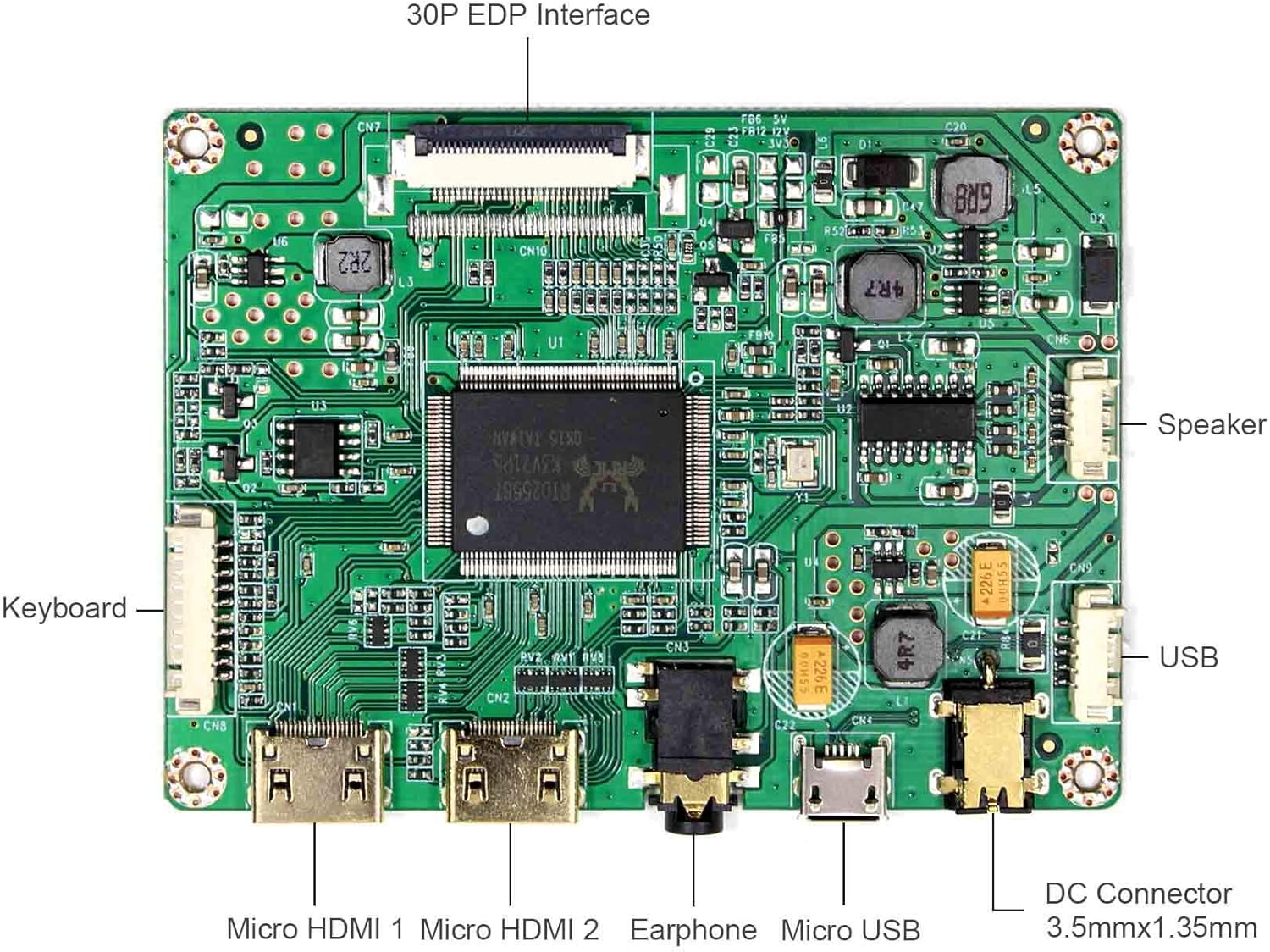 VSDISPLAY 12.6″ NV126B5M-N41 EDP Signal Interface IPS LCD Screen 12.6inch 1920X515 with 2HDM I ...