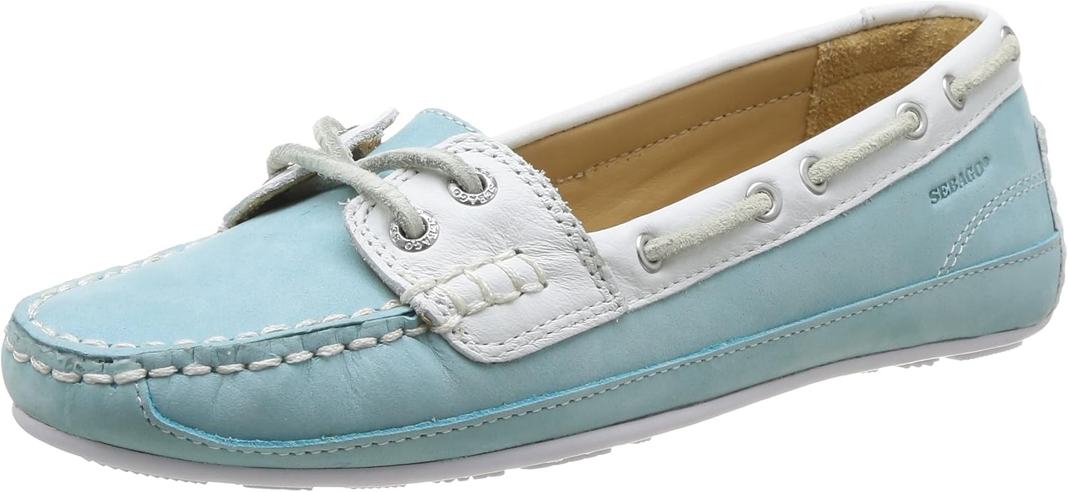 Sebago Damen BALA Mokassin, Grün (LT Blue NBK/WHT LEA), 41: Amazon.de ...