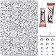 Amazon.com: b7000 Clear Glue with 20100Pcs Silver Clear Flatback ...