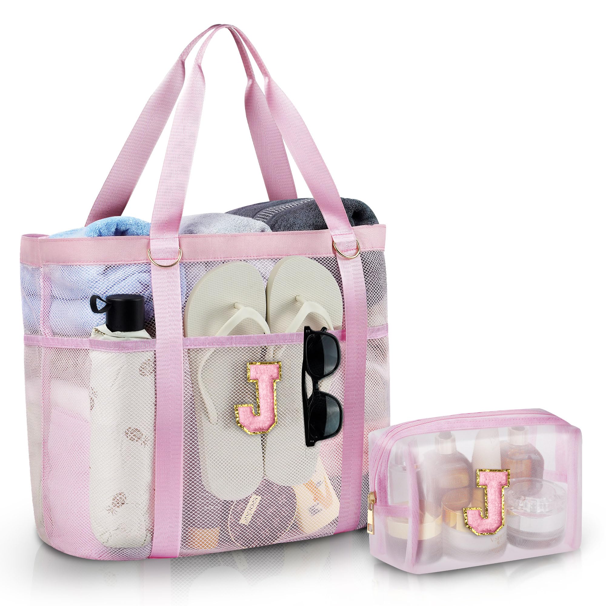 TOPEAST Beach Must Haves, Mesh Tote Bag, Large Beach Bag, Pool Bags for ...