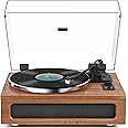 Amazon.com: All-in-One Vintage Record Player High Fidelity Belt Drive Turntable for Vinyl ...