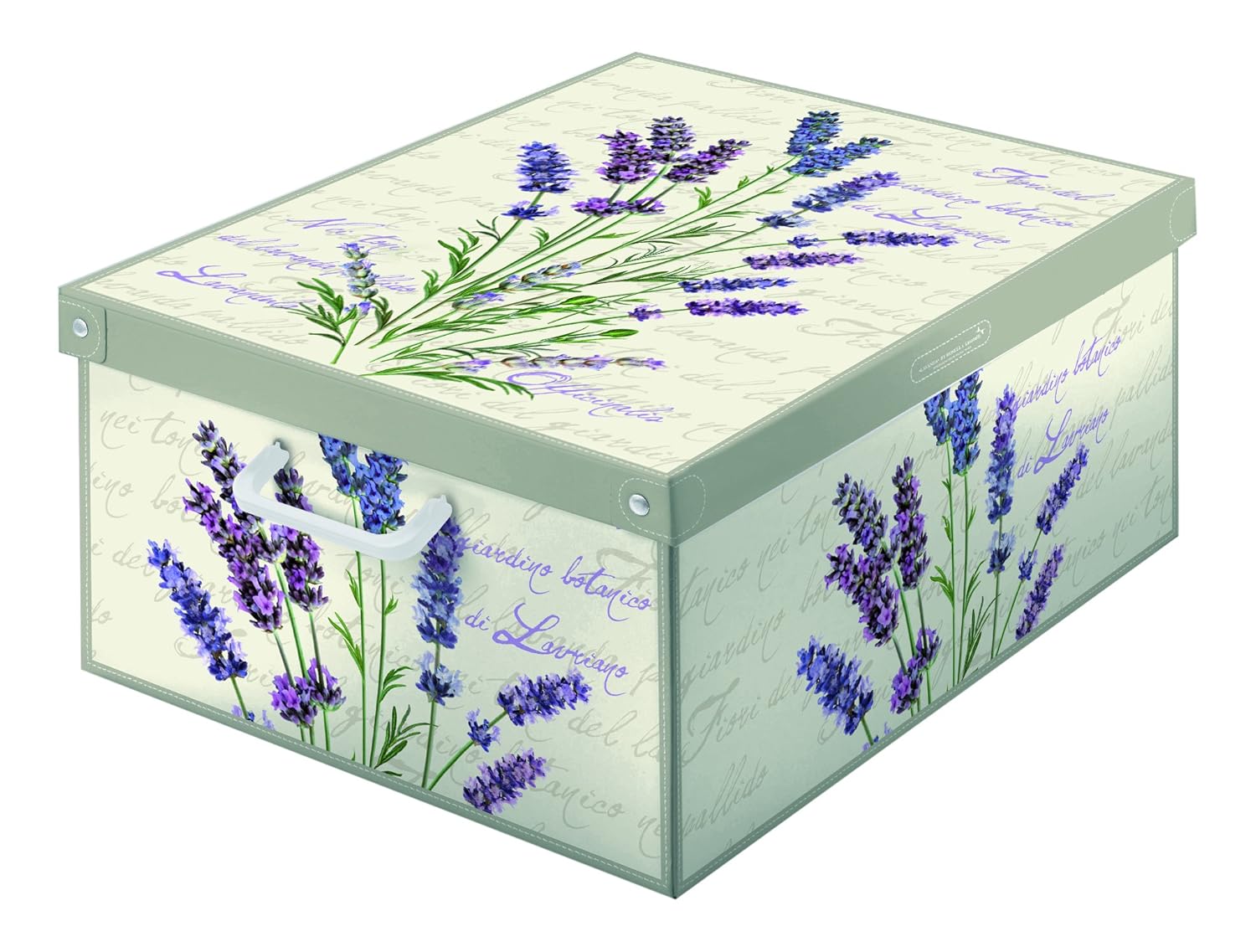 Kanguru Decorative Storage Box with Handles and Lid Collection Lavanda ...