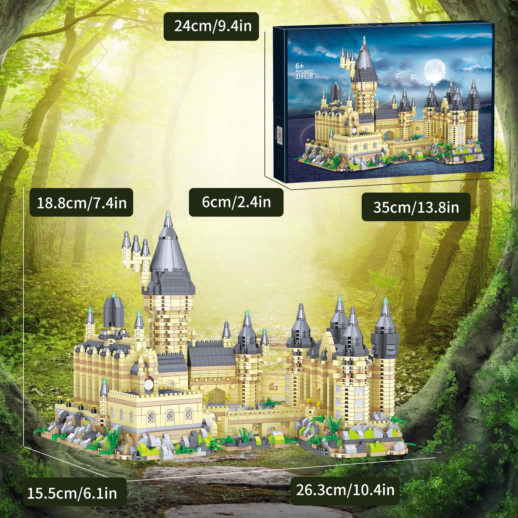 Mua 3000+PCS Micro Mini Blocks Magic Castle Building Blocks Toys ...