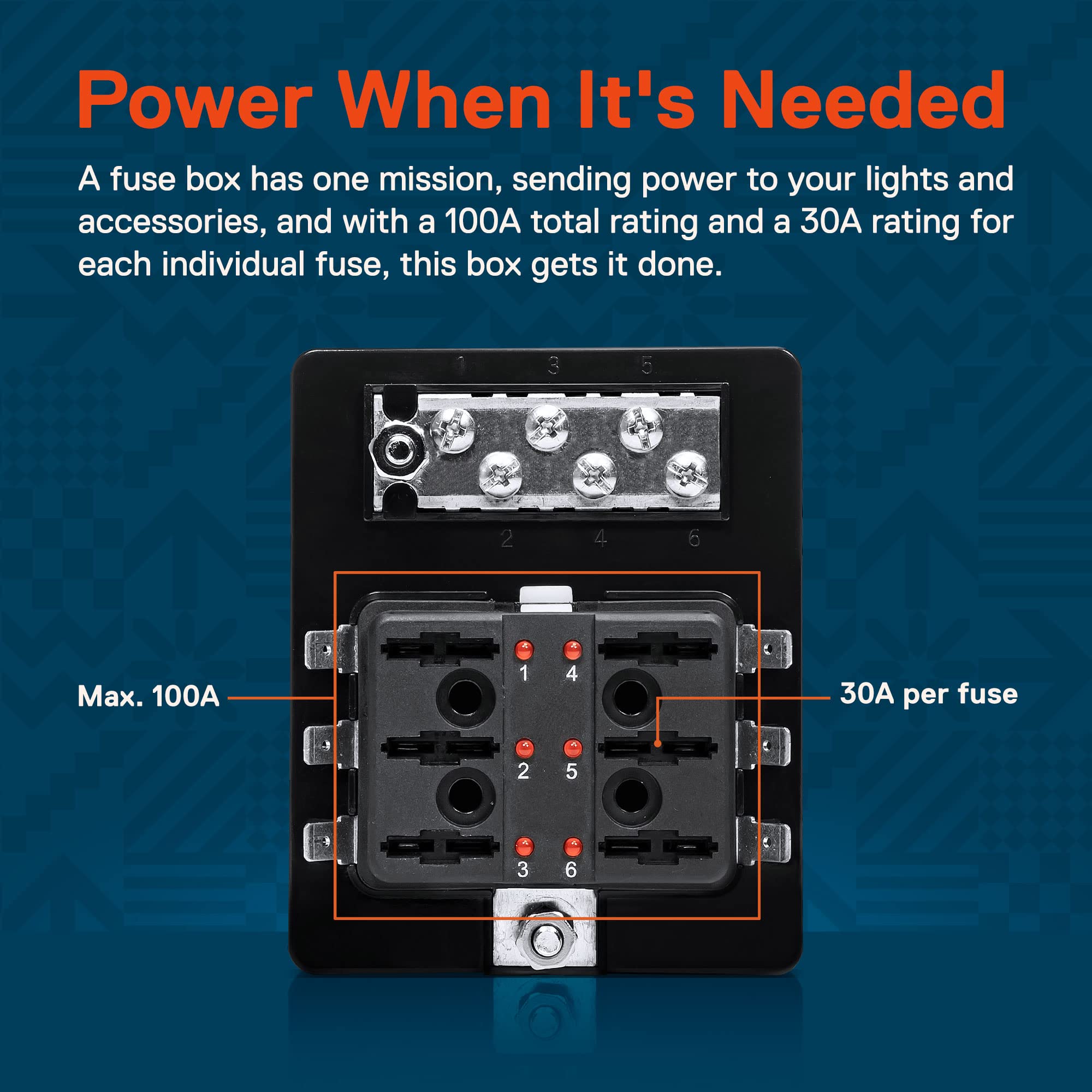 Mua True Mods 6 Way Blade Fuse Box with Ground Negative Bus bar for ...