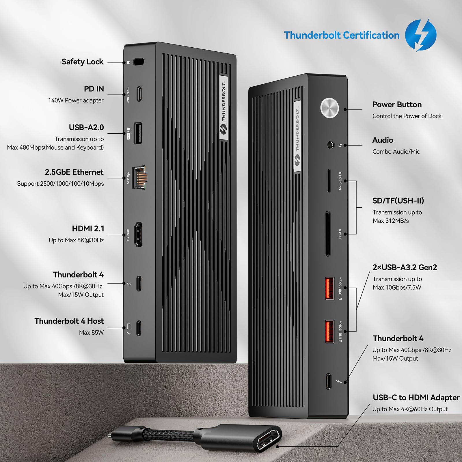 Mua Minisopuru Thunderbolt 4 Dock - Thunderbolt 4 Hub Dual Monitor with ...