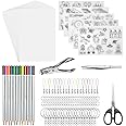 Amazon.com: POUYRBA Shrink Plastic Sheet Kit, 125pcs Shrink Paper Shrinky Keychain Kit Including ...