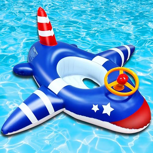 AMENON Toddler Pool Float with Safety Seat & Backrest, Large American ...