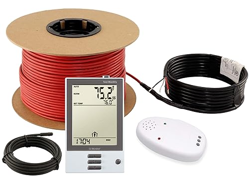 LuxHeat 140sqft Floor Heating Cable Kit - 240v Heated Tile Floor Kit ...