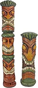 Amazon.com : Design Toscano CS922670 Aloha Hawaii Tiki Sculpture: Set ...
