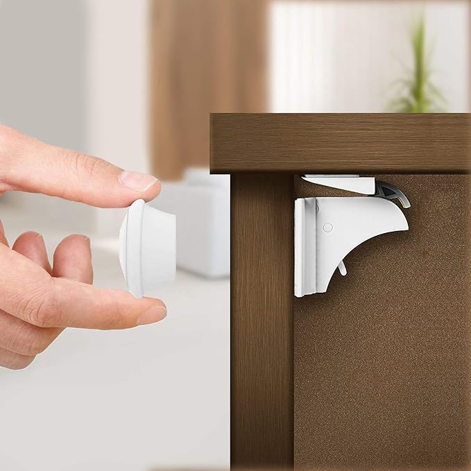 20 Locks, 4 Keys - Easy to Install Magnetic Safety Locks for Cupboard ...