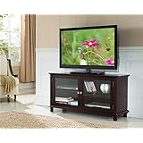 Amazon.com: Kings Brand Furniture TV Stand Storage Console with Glass ...