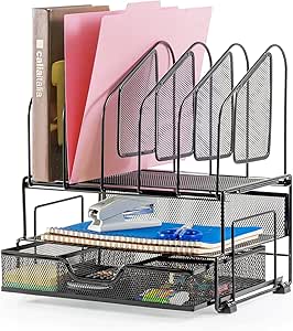 Amazon.com: Beiz Office Accessories Desk Organizer with Storage Drawer ...