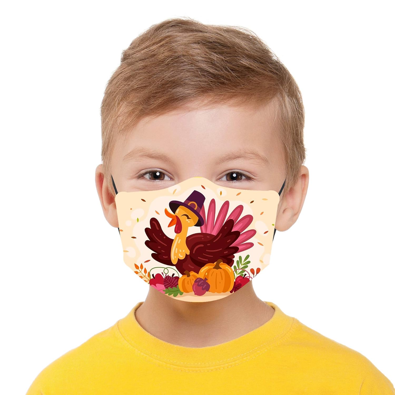 Happy Thanksgiving Turkey Pumpkin Mask With 2 Filters for Teens Boys ...