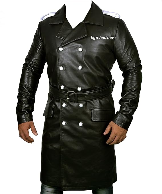 Lambskin Leather WW2 German Leather Officers Leather Trench Coat ...