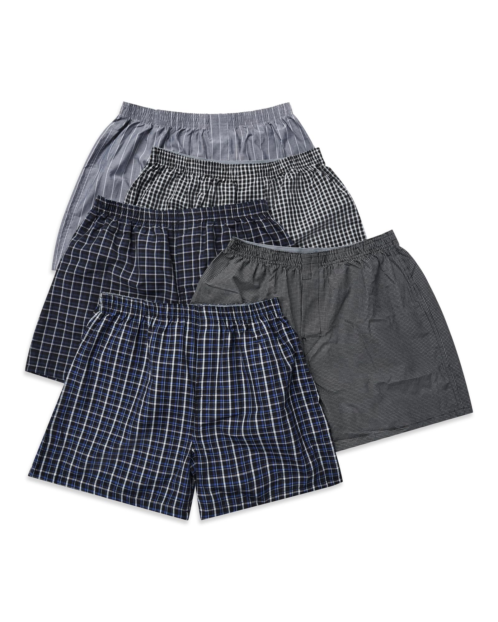Gildan Men's Underwear Boxers, Multipack, Black Stripe Assorted (5-Pack ...