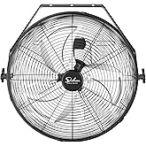 Amazon.com: VEVOR 18 Inch Wall Mount Fan, 3-speed IP44 Waterproof Fan ...