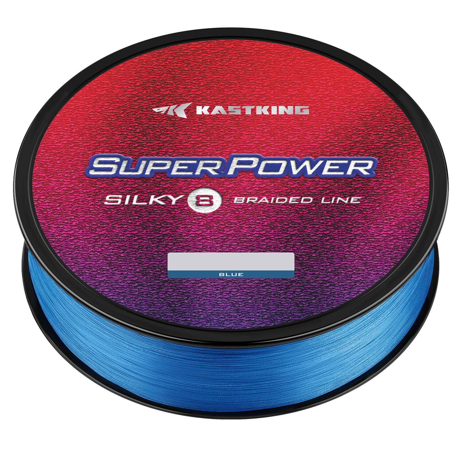 KastKing Superpower Silky8 Braided Fishing Line, Blue, 8 Strands, 30 LB ...