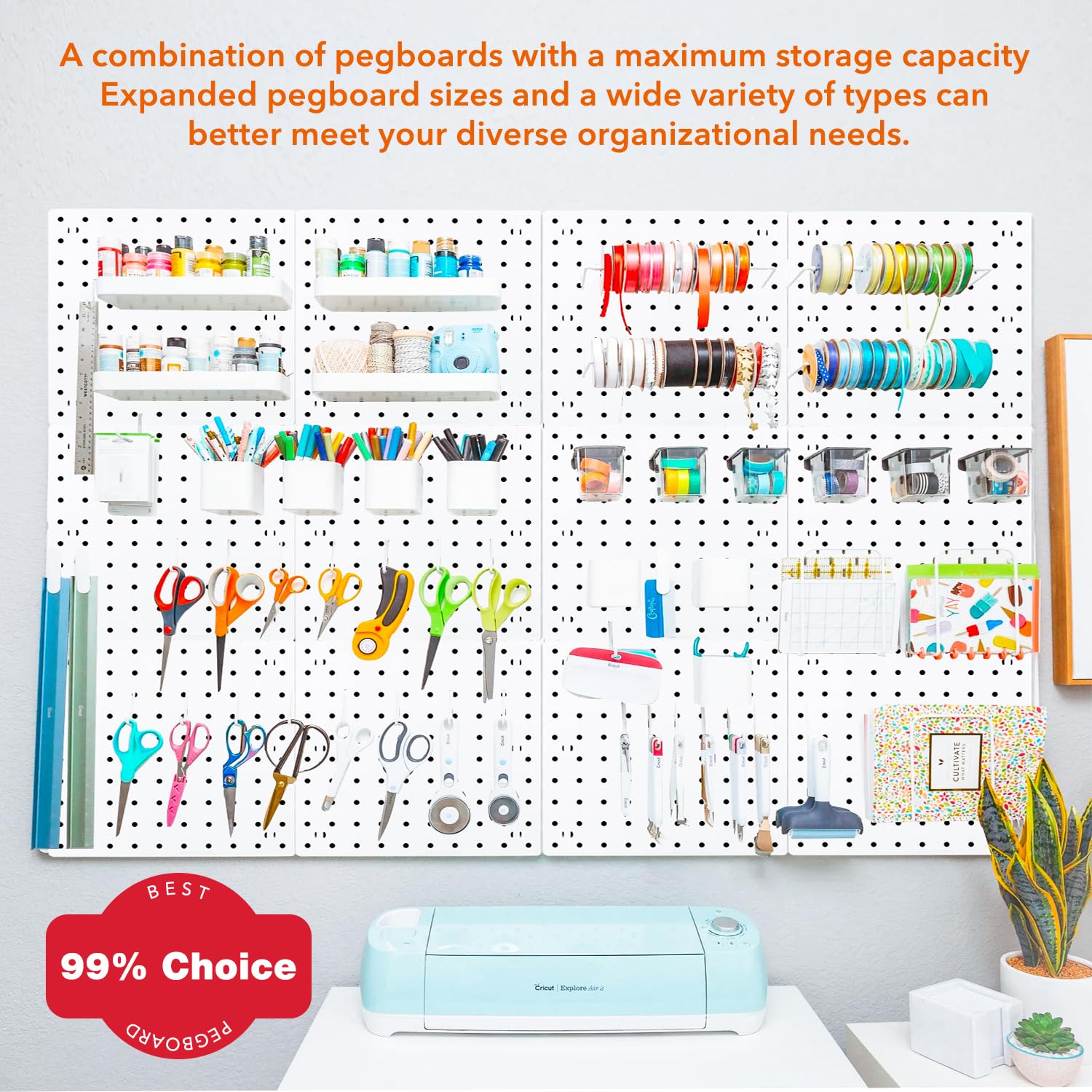 6Pcs Pegboard, Peg Board, Pegboard Wall Organizer, Mount Display ...